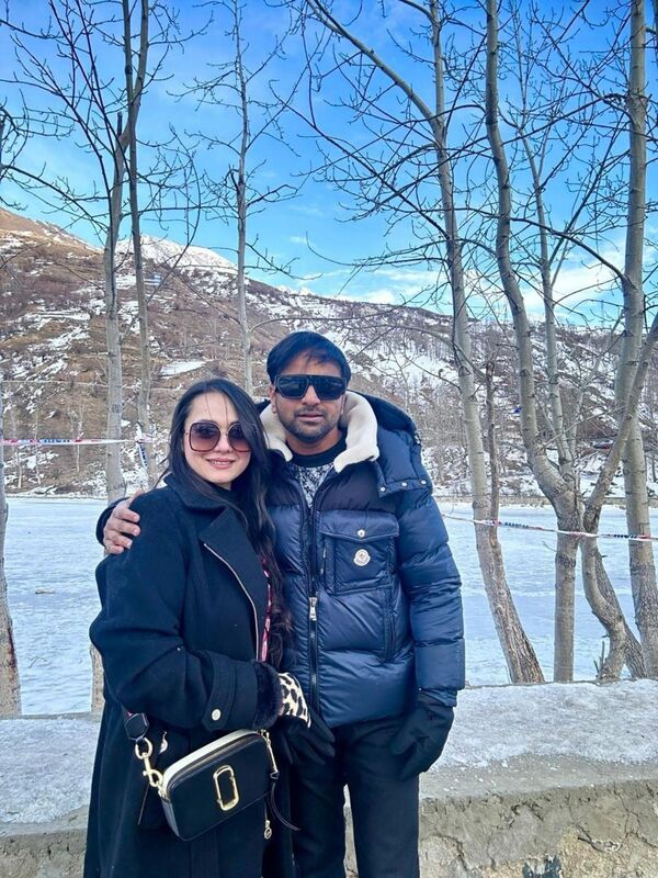 Umarah Naushad Ali and husband Daanish Khan head for the hills